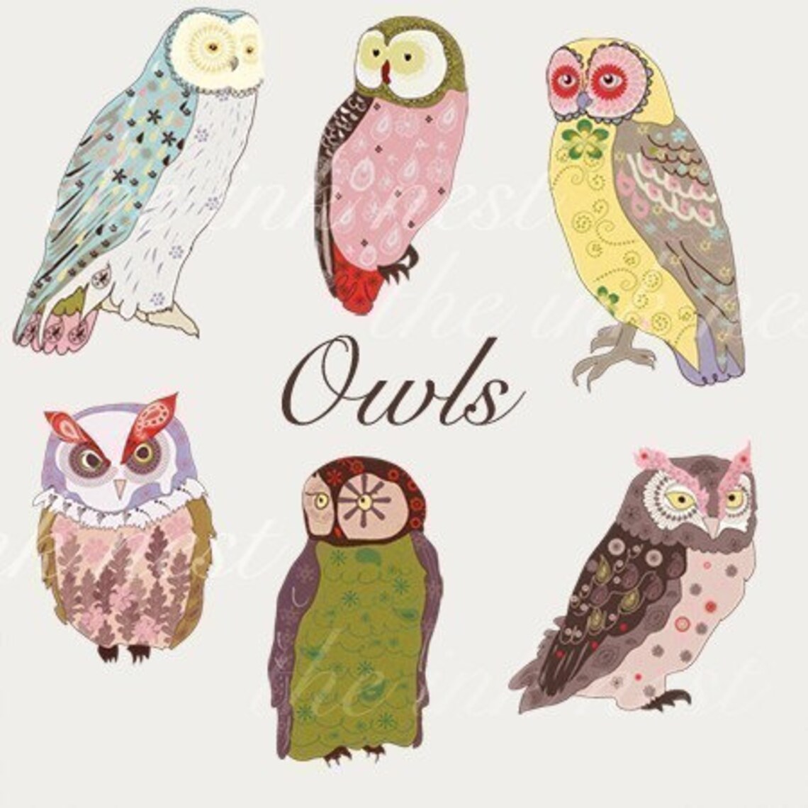 CLIP ART Owls for Commercial and Personal Use - Etsy