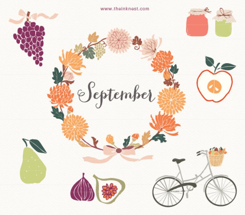 CLIP ART - September - for Commercial and Personal Use - Etsy