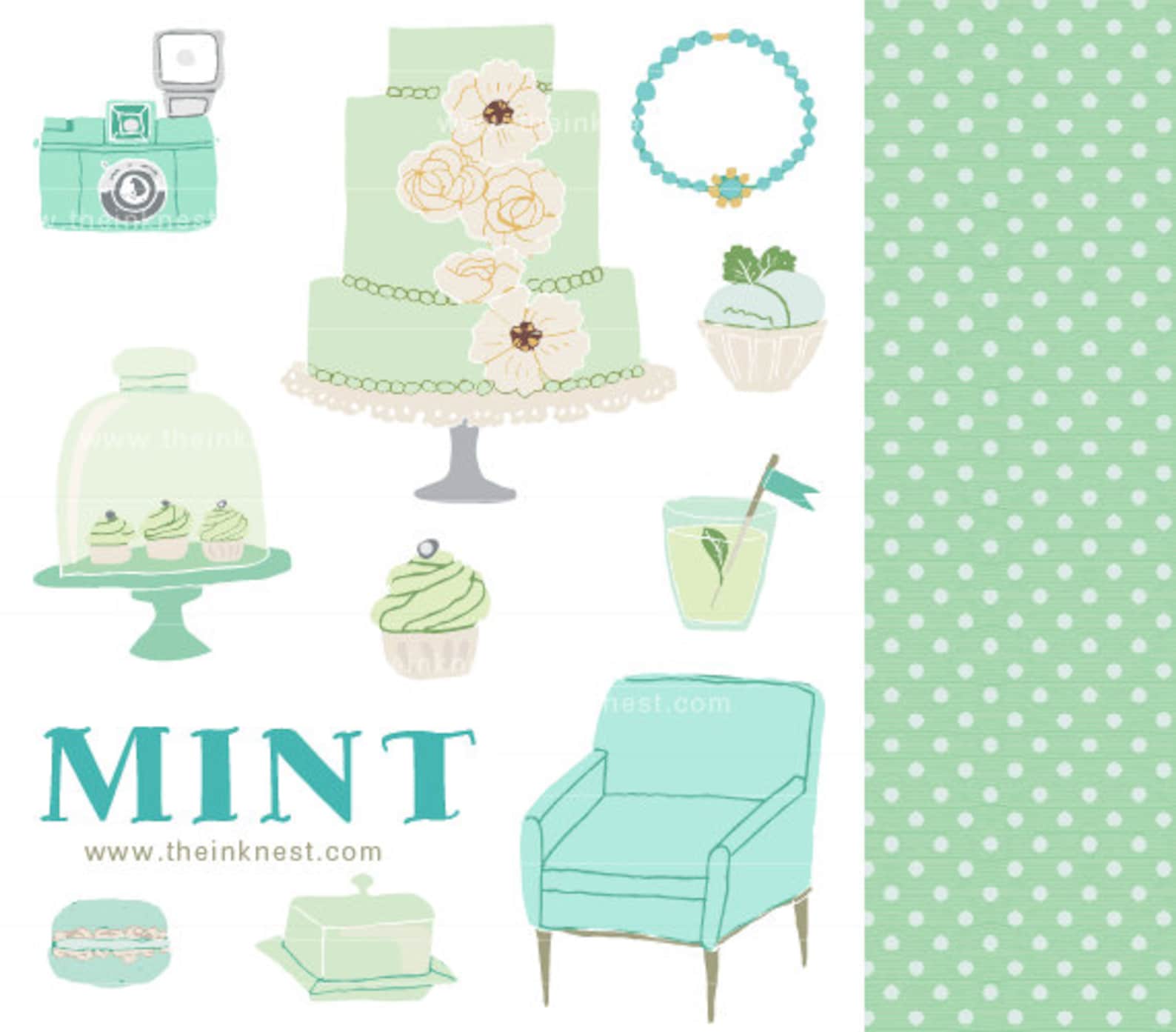 CLIP ART - Mint - for Commercial and Personal Use - Etsy
