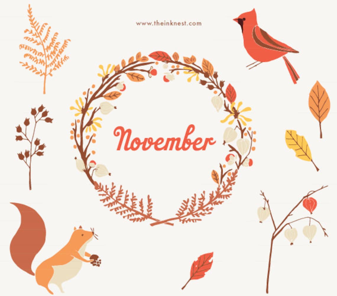 CLIP ART - November - for Commercial and Personal Use - Etsy