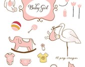 CLIP ART Baby Girl for Commercial and Personal Use - Etsy