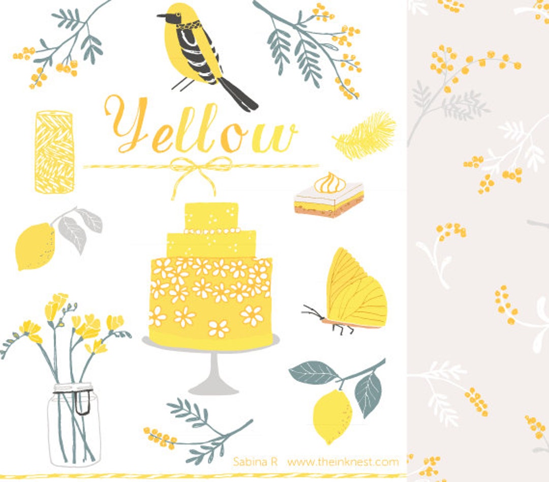 CLIP ART and Patterns - Yellow - for Commercial and Personal Use - Etsy