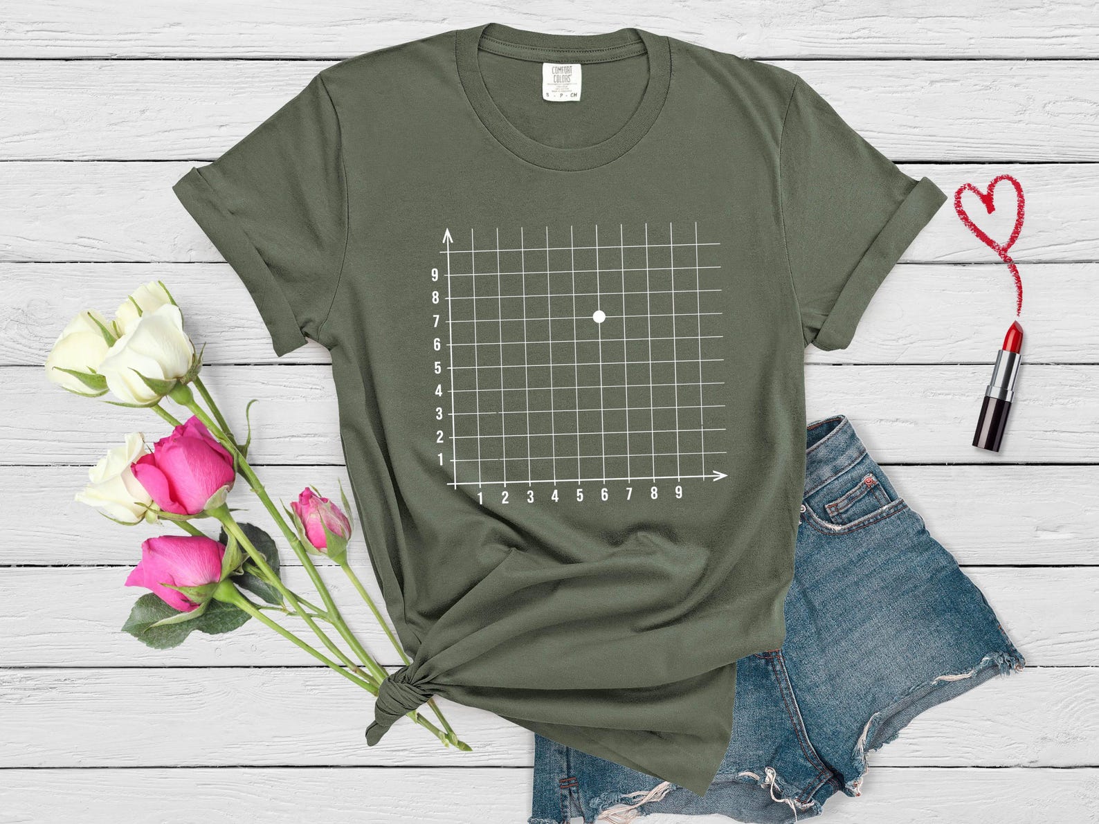 67 Funny Shirt Coordinate (6,7) Funny Math T-shirt | Math Teacher Gift ...
