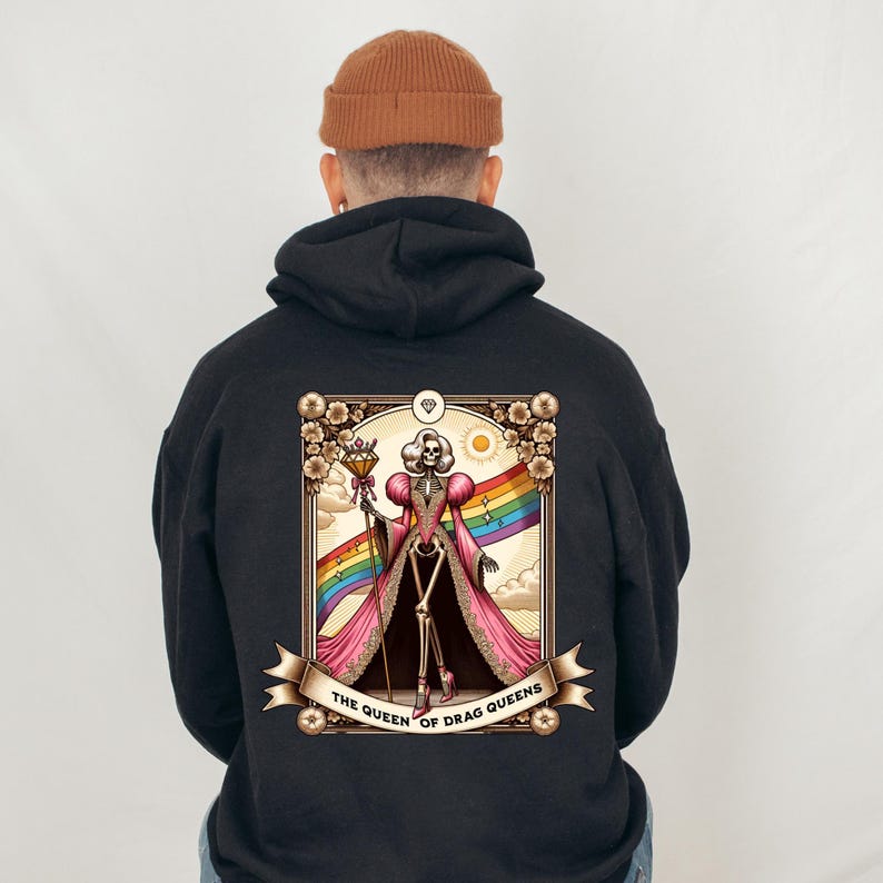 Funny Tarot Card PNG- Drag Queen Skeleton Tarot Card T-shirt Design ...