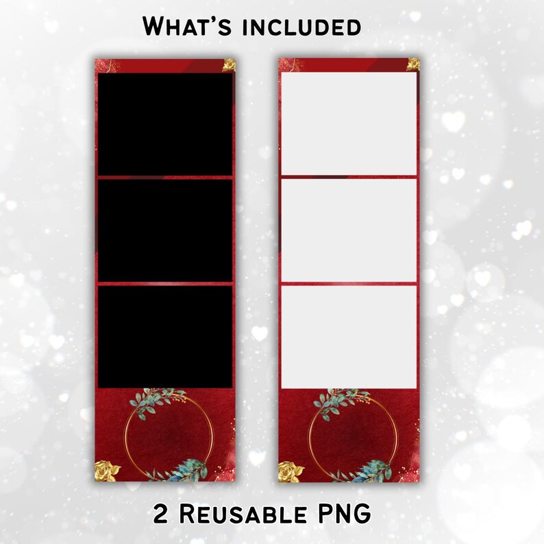 Wedding Photo Booth Template Wedding Template Red Template Photobooth ...