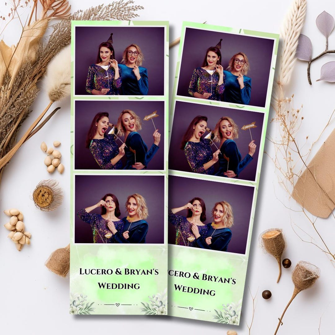 Quinceanera Template Photo Booth Wedding Template Sage Green Template ...