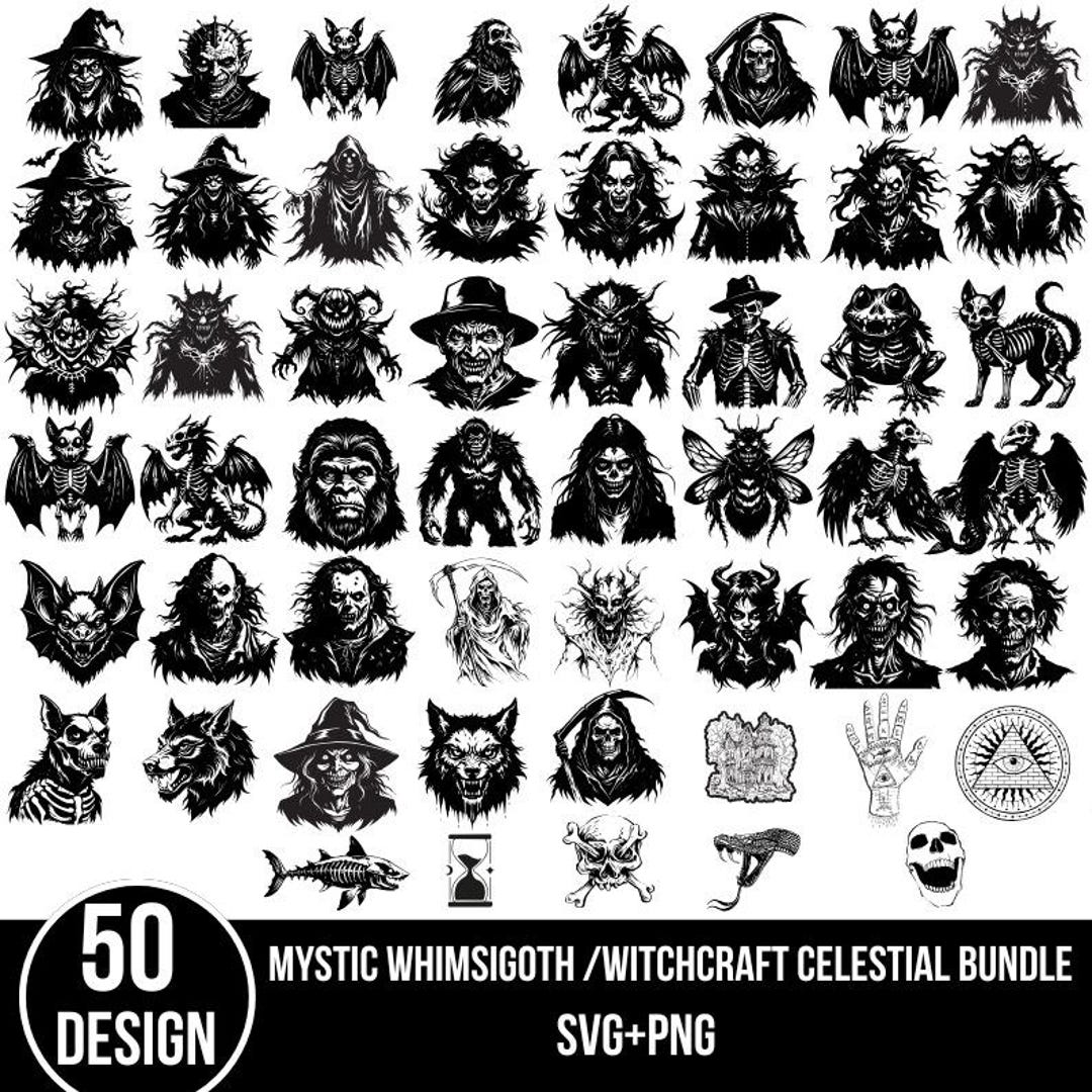 Demoness & Succubus SVG Collection: Gothic Halloween Designs (digital ...