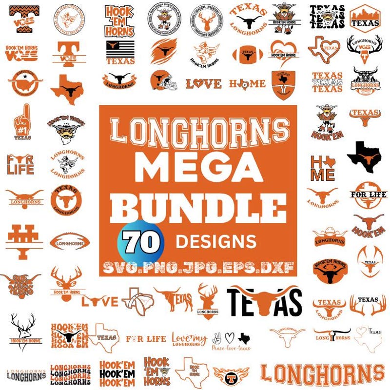 Longhorn Logos Svg - Etsy UK
