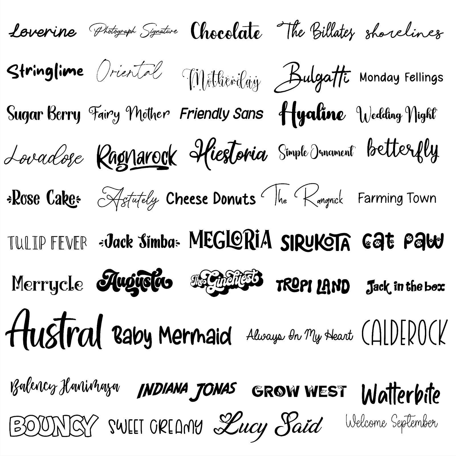 Ultimate Font Bundle :150 TTF & SVG Fonts for Cricut, Canva, Procreate ...