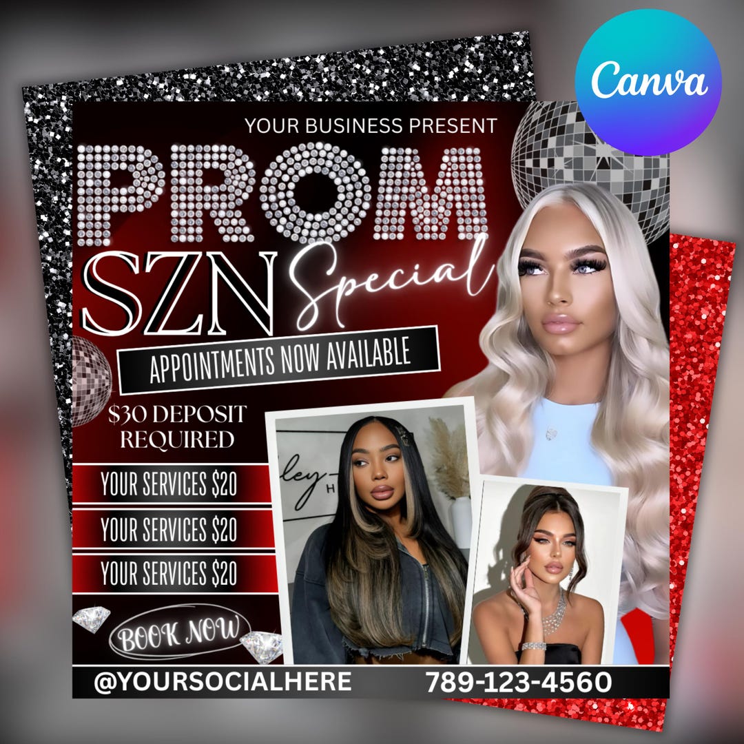 Prom Send off Flyer: Editable Canva Template (digital Download) - Etsy