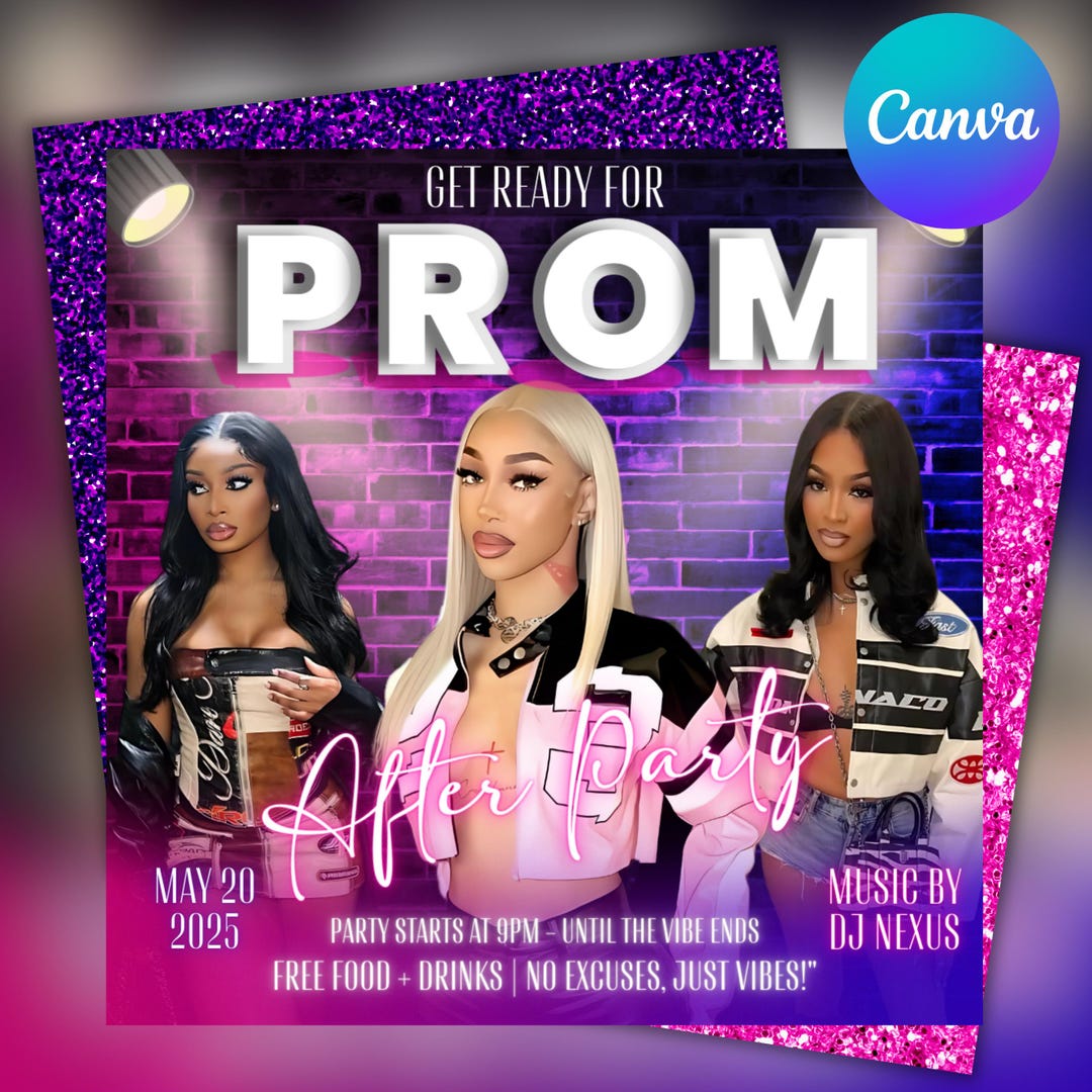 After Prom Flyer, Prom Invitation Flyer, Prom Event Flyer, Prom Send ...