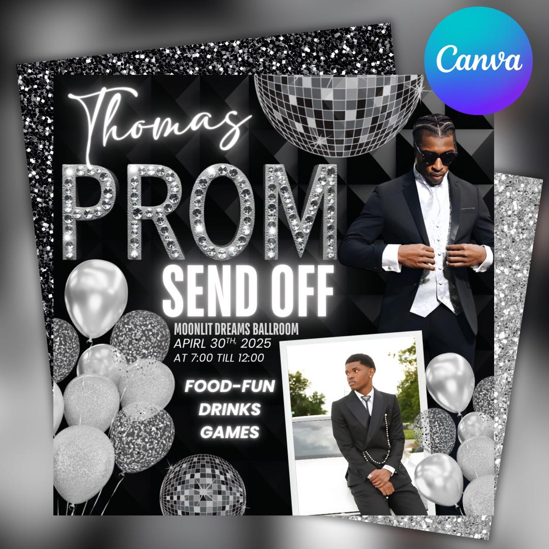 Prom Send off Flyer: Editable Canva Template (digital Download) - Etsy