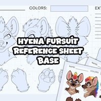 Hyena Ref Sheet Base Etsy
