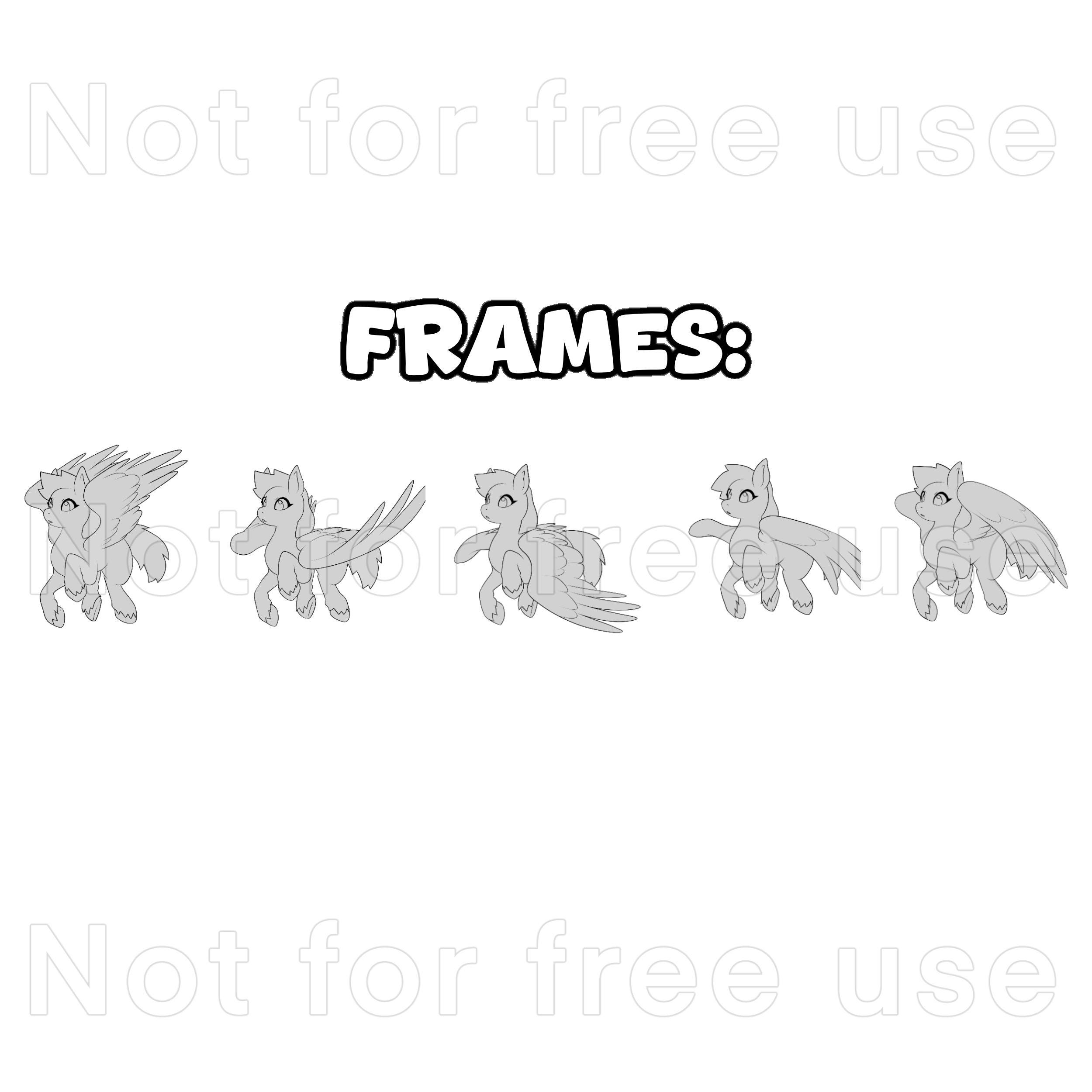 Pegasus Flying Animation Base | DIY Pony Art - Etsy
