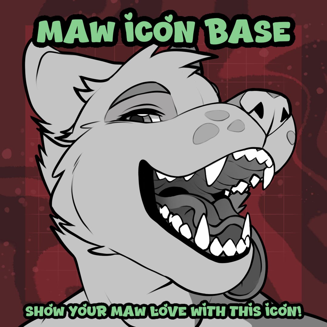 Maw Icon Base | DIY Maw Shot Furry Coloring Page - Etsy