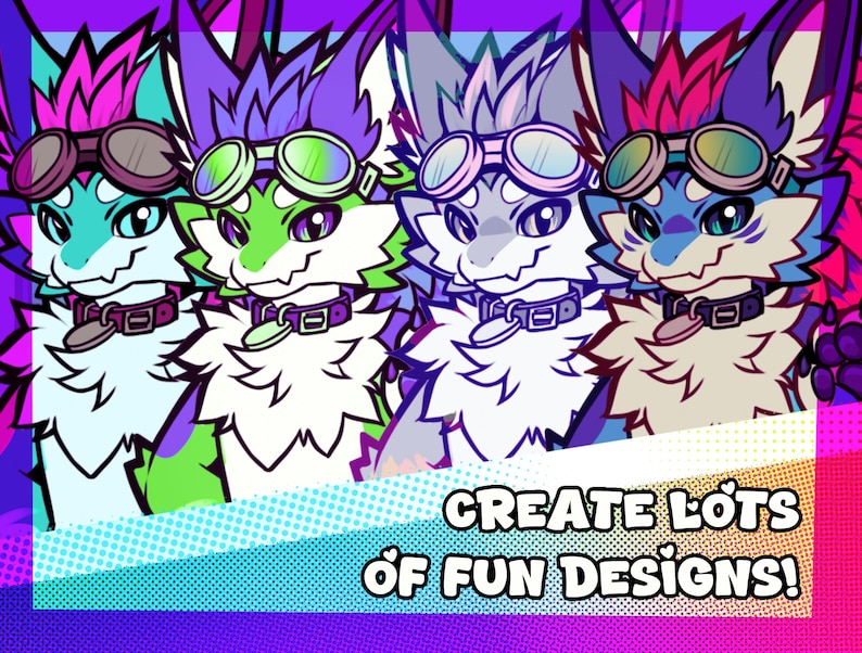 Novabeast Reference Sheet Base | Furry Art Coloring Page - Etsy
