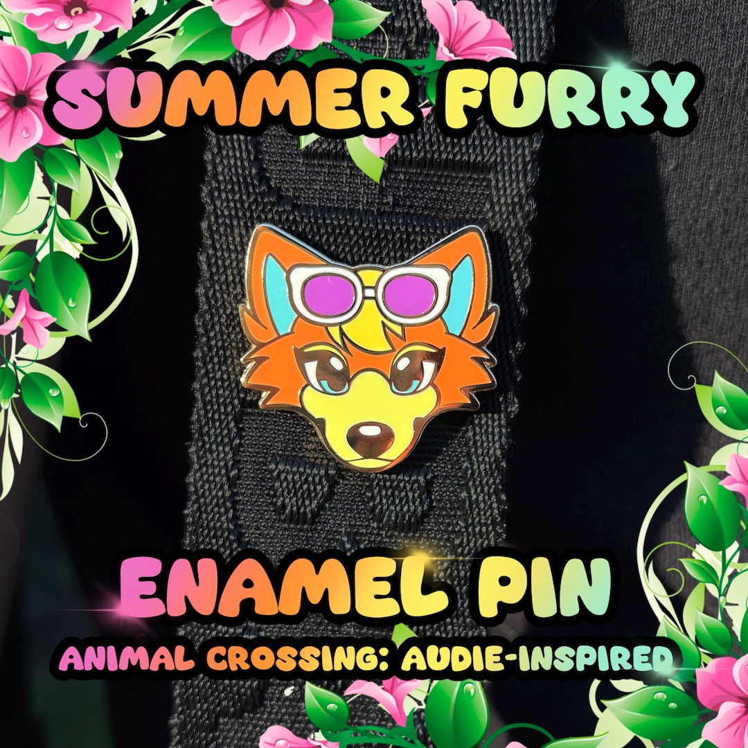 Summer Furry Enamel Pin | ACNH: Audie - Inspired - Etsy