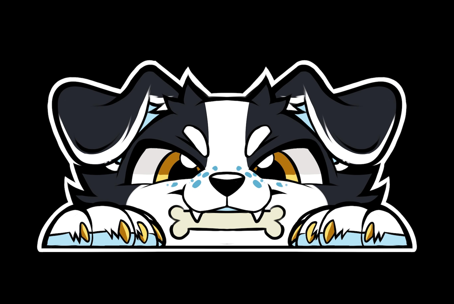 Furry Peeker Sticker Base [PUPPY!] - Etsy