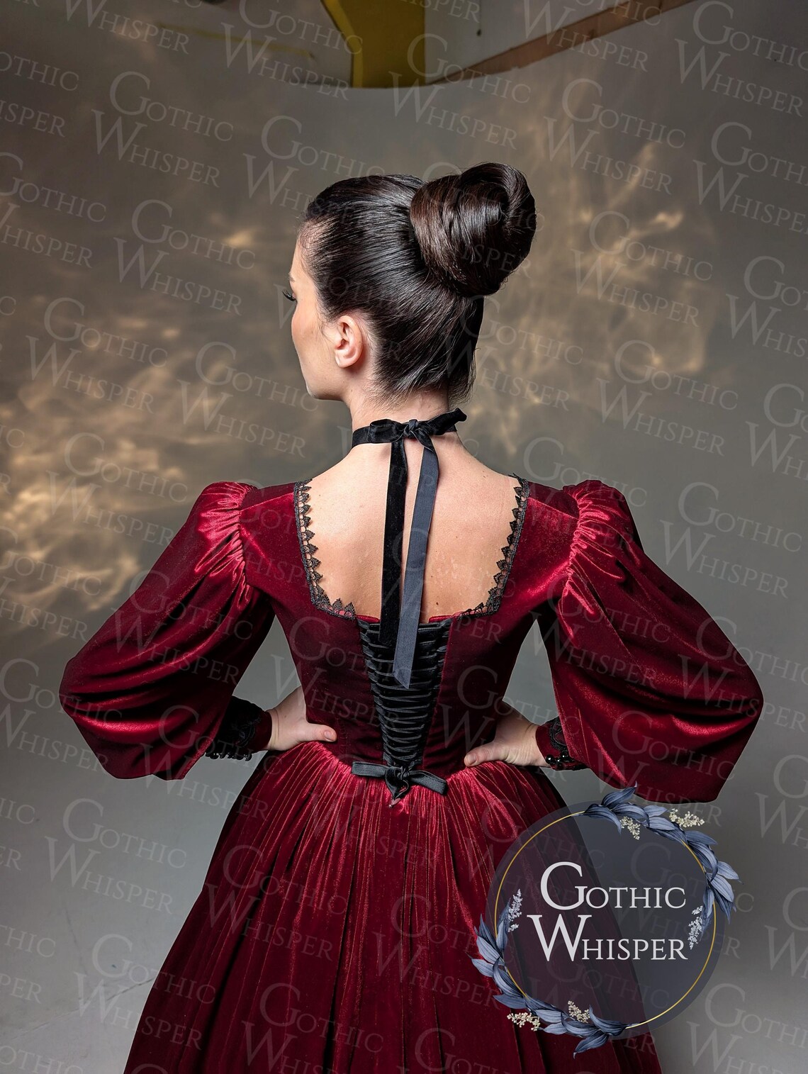 Gothic Red Velvet Dress | Medieval Princess Gown | Renaissance Inspired ...