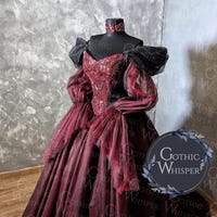 Dark Fantasy Dress With Corset, Vampire Gown, Gothic Wedding Dress ...