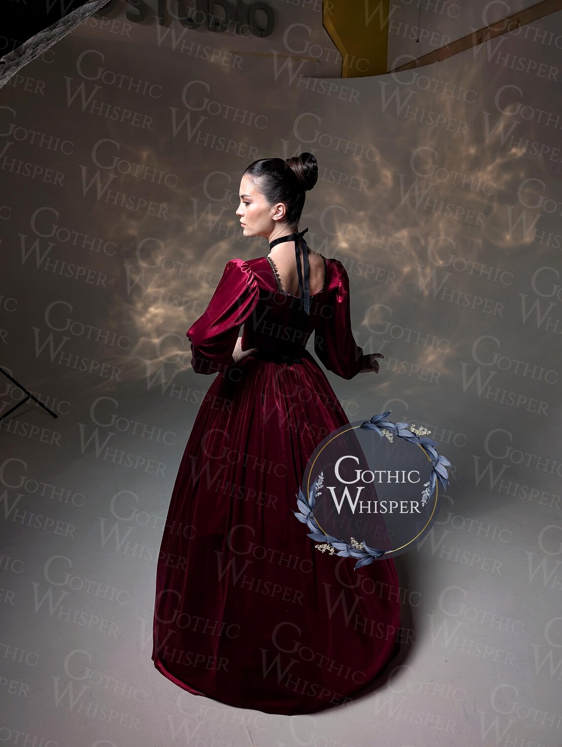 Gothic Red Velvet Dress | Medieval Princess Gown | Renaissance Inspired ...
