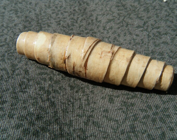 An Extra Large Wood Bead Hand Rolled Out of Light Brown Color Birch ...