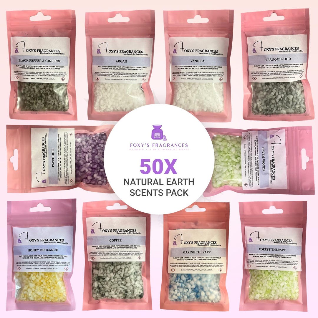 50 X Natural Earth Scent Packs of Scented Sizzlers! High Fragrance and ...