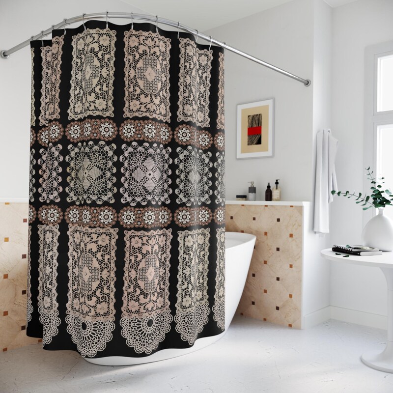 Lace Shower Curtain - Etsy