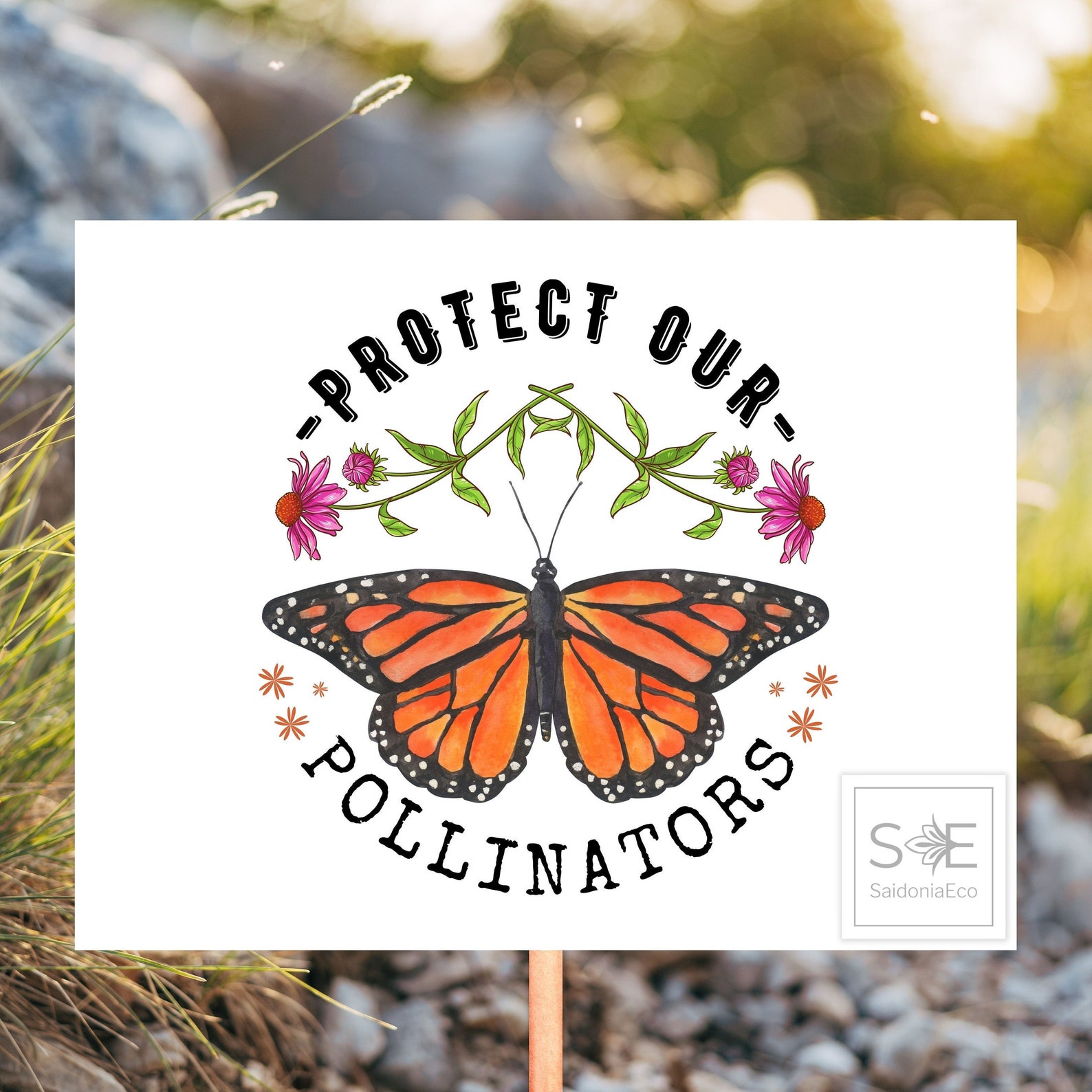 PRINTABLE Monarch Butterfly Art PDF Digital Poster Protect - Etsy