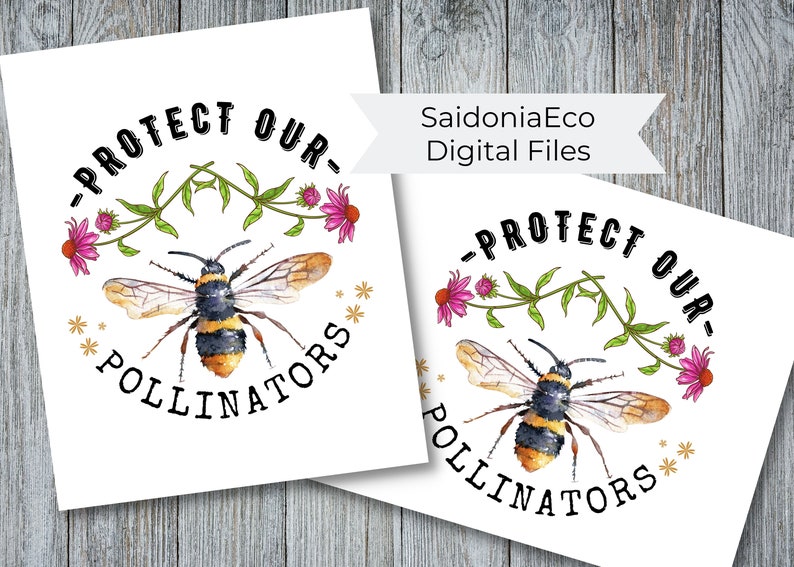 PRINTABLE Protect Our Bee Pollinators Save the Bees PDF Sign - Etsy