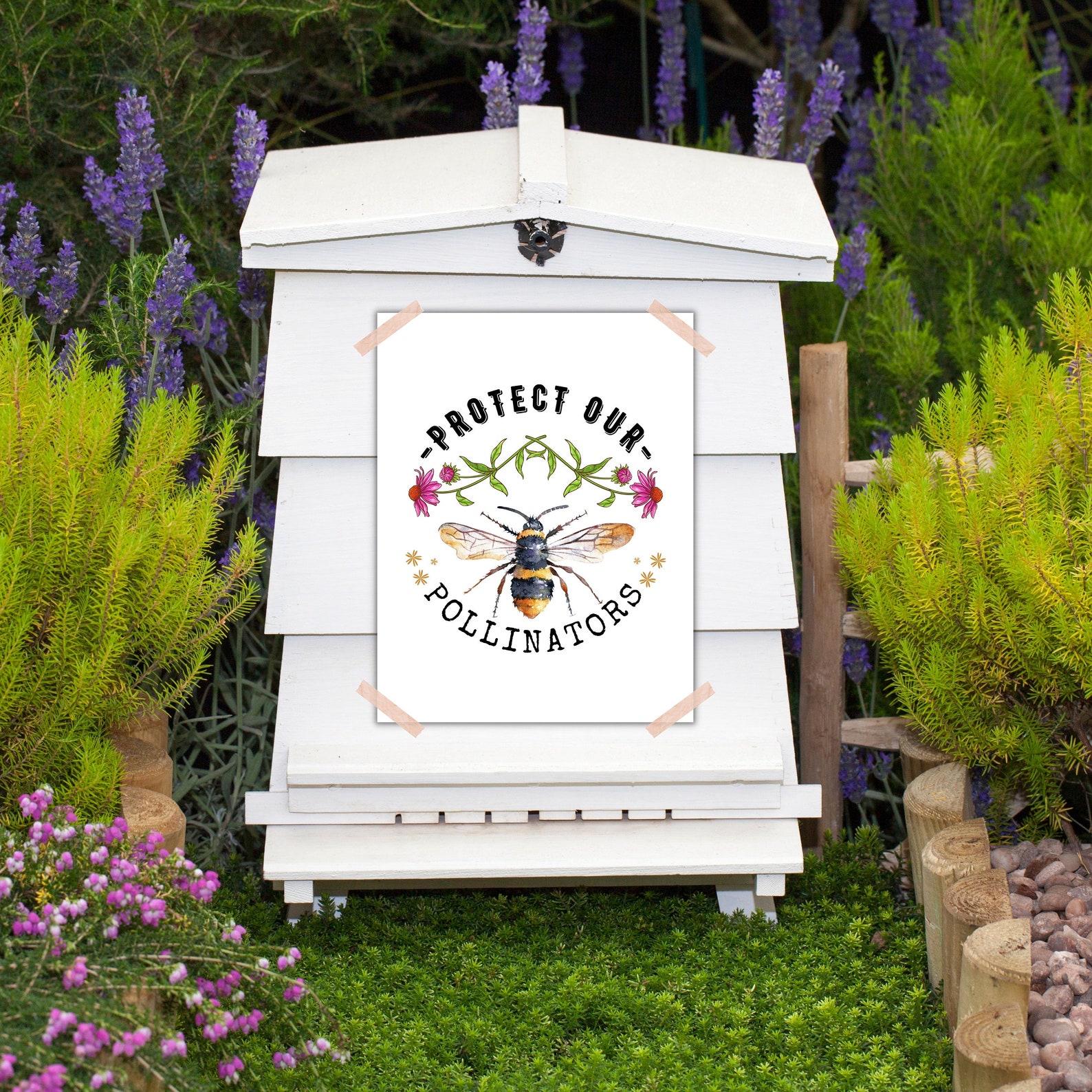 PRINTABLE Protect Our Bee Pollinators Save the Bees PDF Sign - Etsy