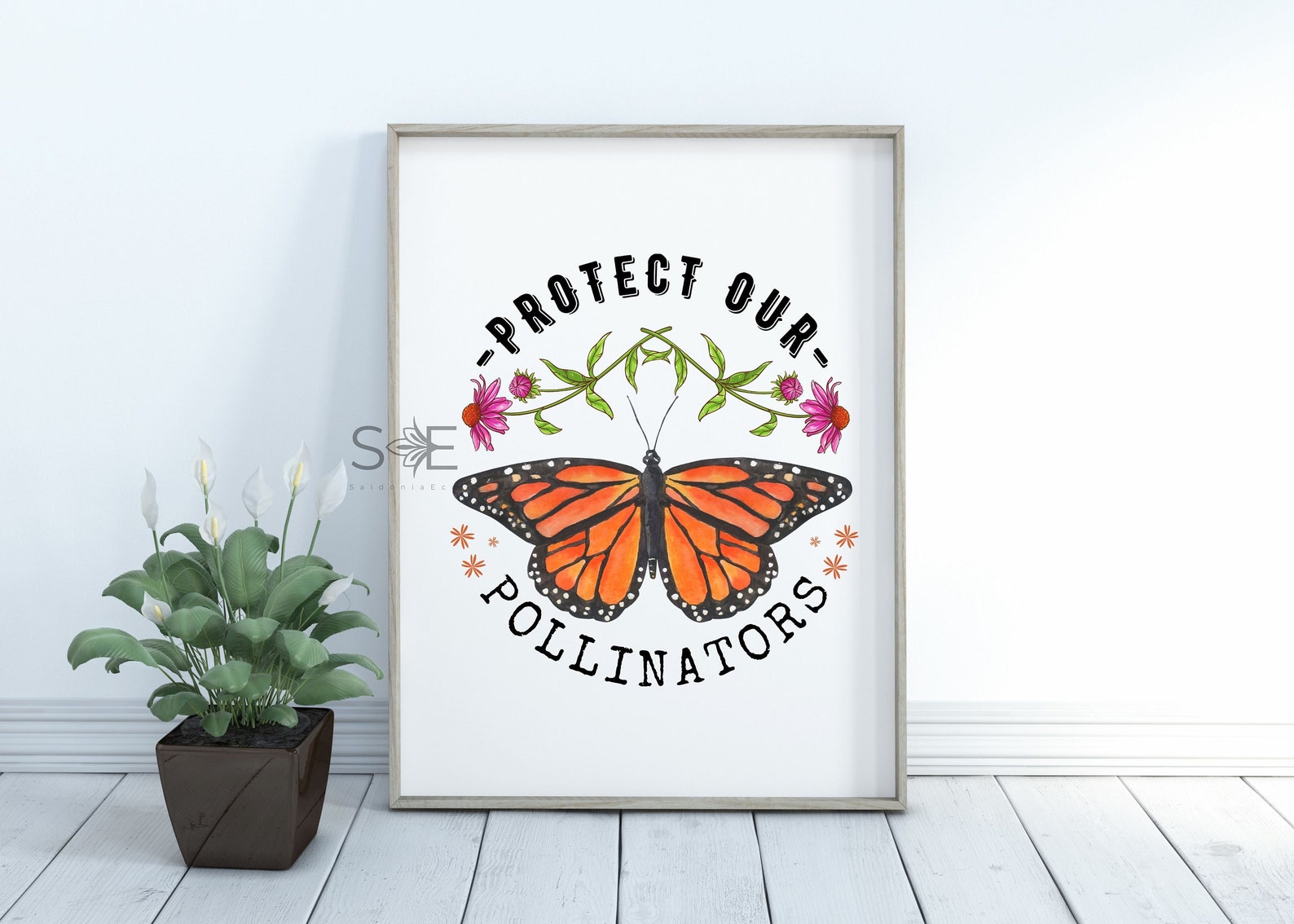 PRINTABLE Monarch Butterfly Art PDF Digital Poster Protect - Etsy