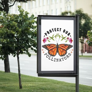 PRINTABLE Monarch Butterfly Art PDF Digital Poster Protect | Etsy