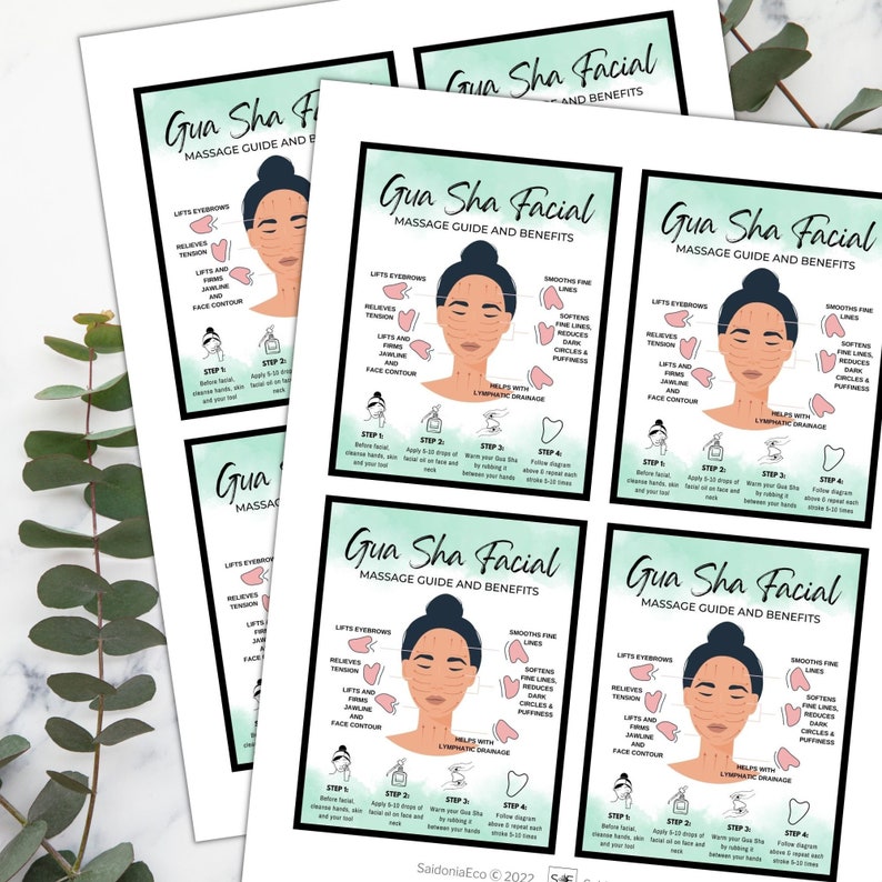 PDF Gua Sha Instruction and Use Diagram Cards Printable - Etsy Canada