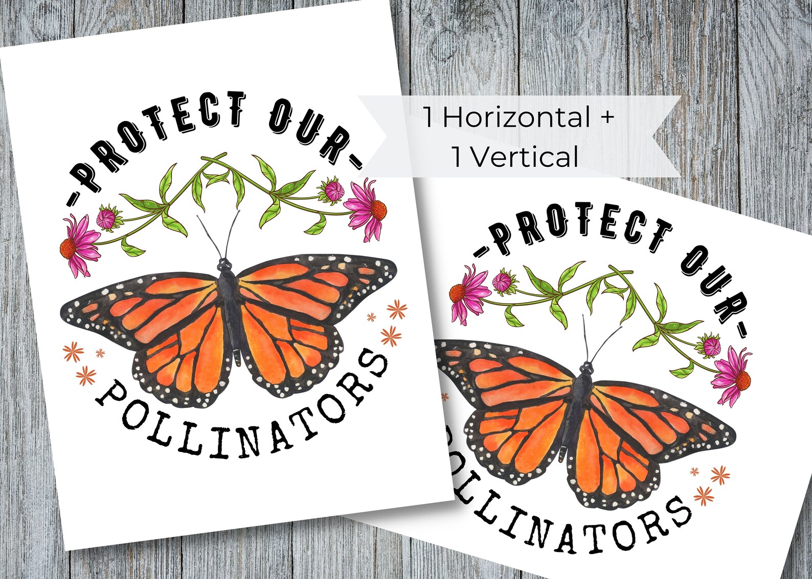 PRINTABLE Monarch Butterfly Art PDF Digital Poster Protect - Etsy