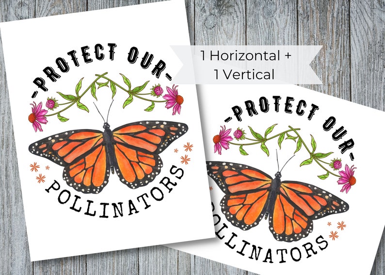 PRINTABLE Monarch Butterfly Art PDF Digital Poster Protect - Etsy