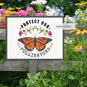 PRINTABLE • Monarch Butterfly Art, PDF Digital Poster, Protect ...