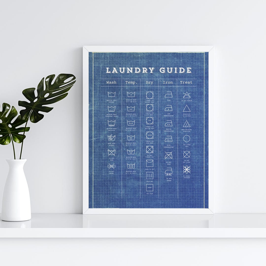 Laundry Symbols Guide: Color Chart, Washing & Drying (PDF Download ...