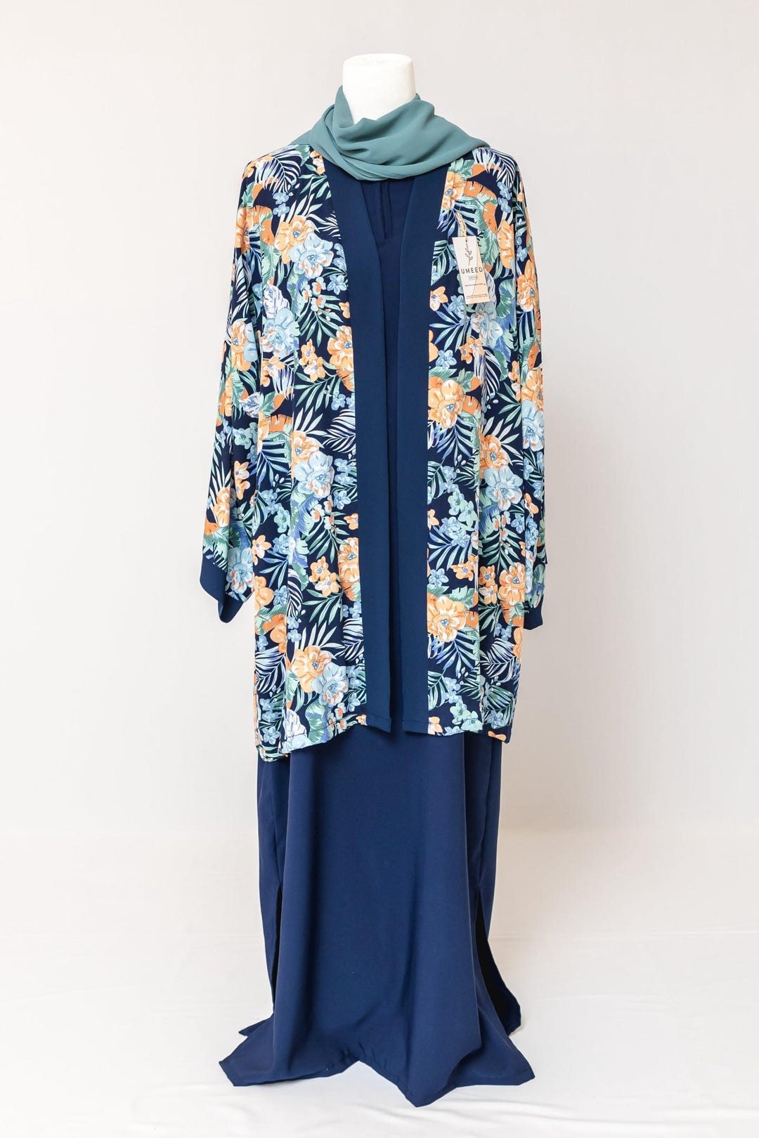 3 PC Set Modest Beach Abaya Set | Hijab-friendly Kimono Coverup | Halal ...