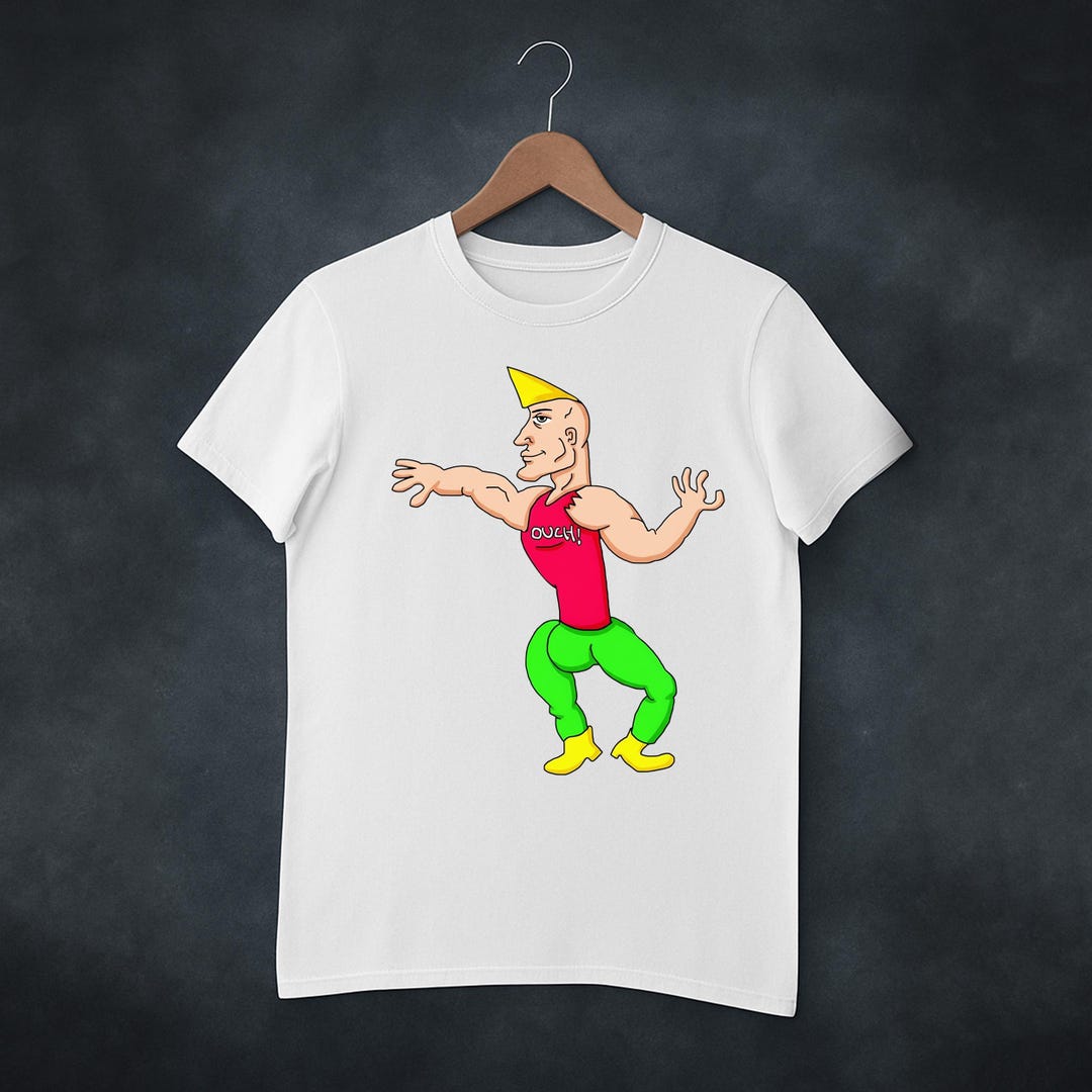 Chad Thundercock T-shirt, Funny Ouch Meme Text Tee, Tiktok Trend Shirt ...