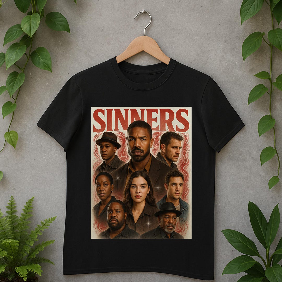 Michael B. Jordan Sinners Movie Tee, Vampire Gothic Horror T-shirt ...