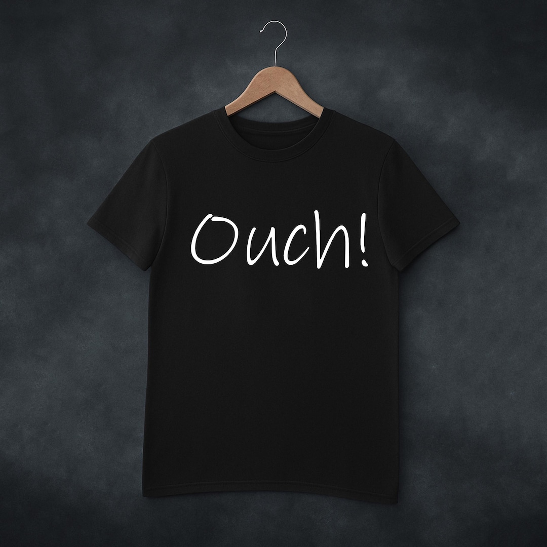 Ouch Meme Chad Thundercock T-shirt, Funny Ouch Meme Text Tee, Tiktok ...