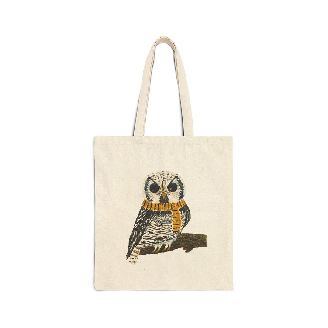 House of Loyalty Owl Cotton Canvas Tote Bag - Etsy