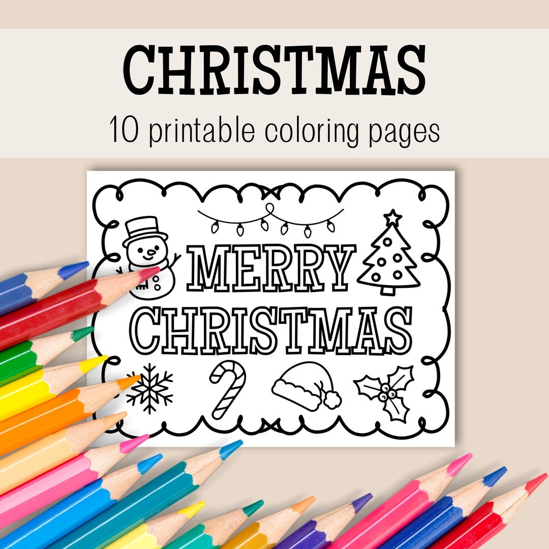 Christmas Coloring, Kids Christmas Coloring Page, Toddler Christmas ...
