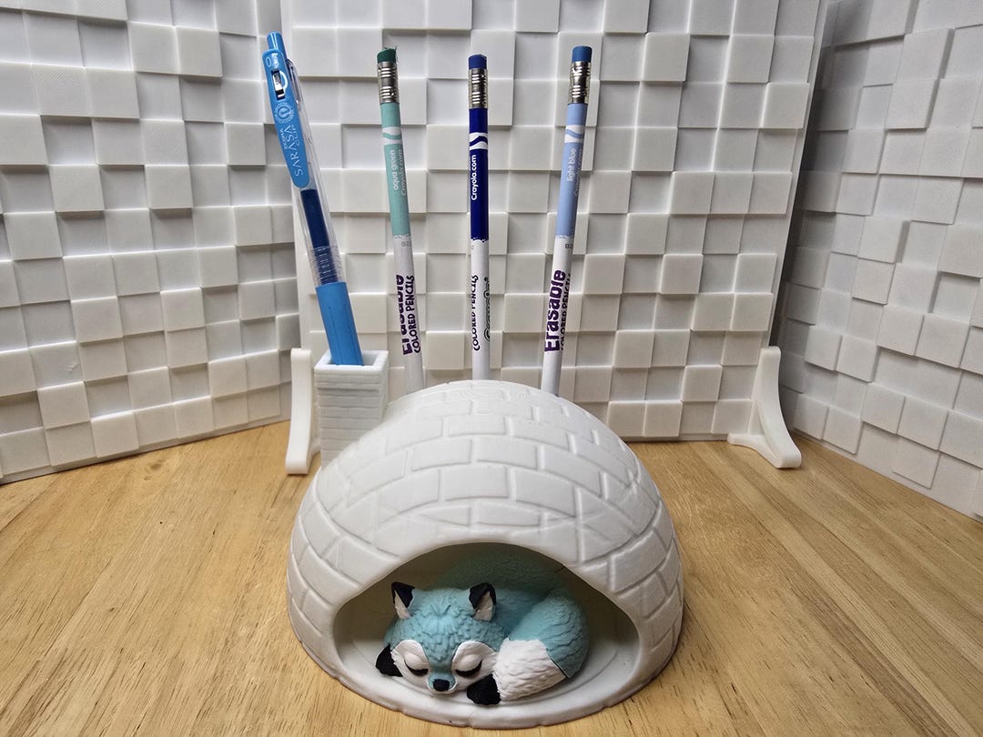 Igloo Pencil Holder, 3D Printed Desk Organizer - Etsy