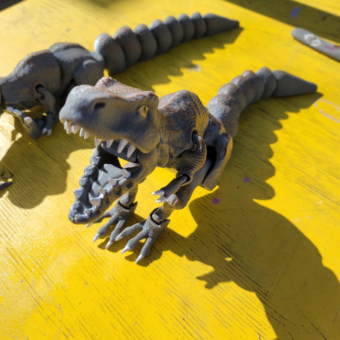3D Printed Large T-rex, Hand Painted T-rex - Etsy