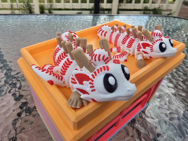 3D Printed Baseball Dragon, Sports Dragon - Etsy