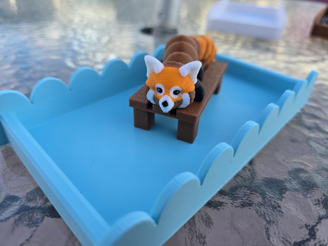 3D Printed Red Panda Flexi: Desk Decor or Keychain - Etsy