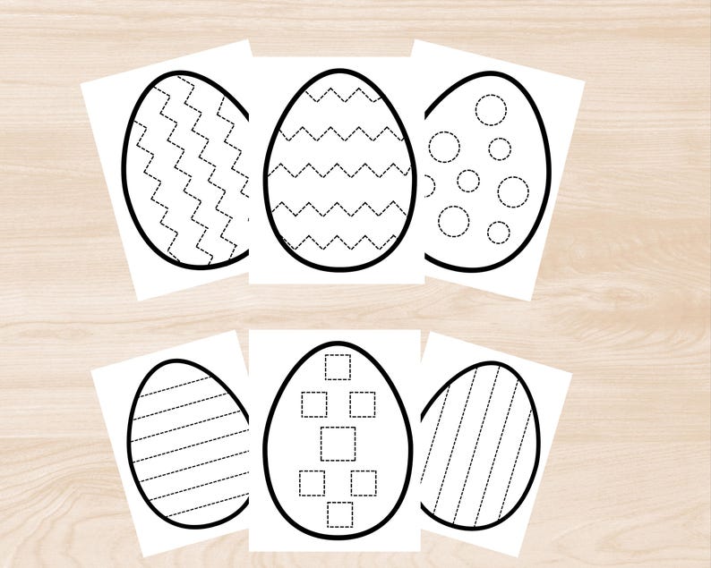 Traceable Easter Egg Activity, Printable 8x10 | Fine Motor Practice ...