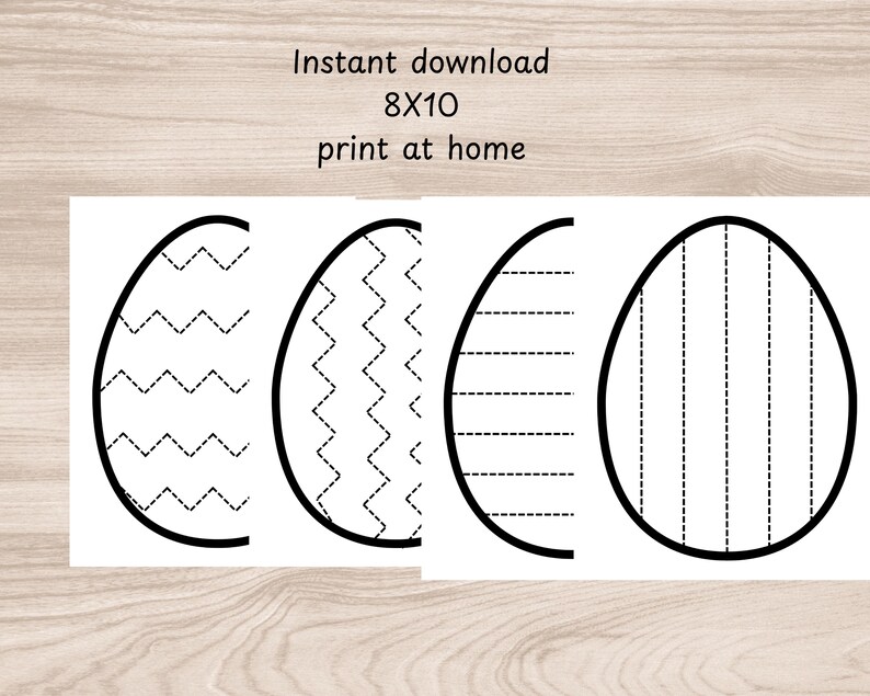 Traceable Easter Egg Activity, Printable 8x10 | Fine Motor Practice ...